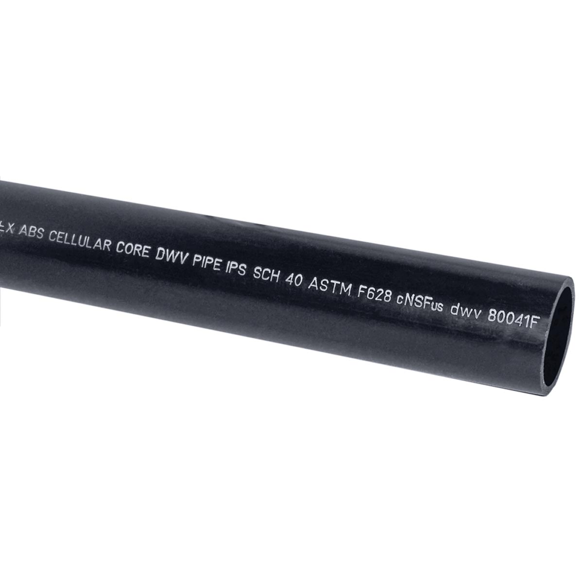 Genova Foam Cellular Core Pipe, 4 in. x 10 ft., Plain, SCH 40, ABS ...