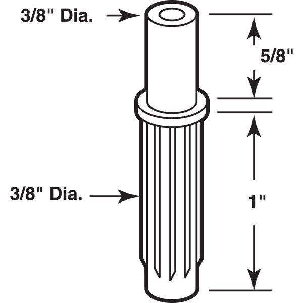 Bi-Fold Top Mount Pivot, 3/8 Nylon Pivot, 3/8 inch Nylon Base, 2 per ...
