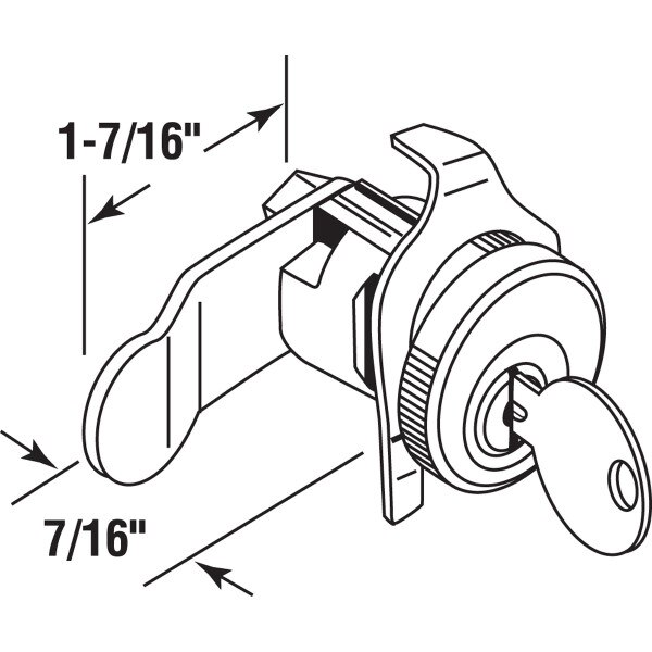 5 Pin American Device Counter Clockwise Mail Box Lock, Nickel Plated ...