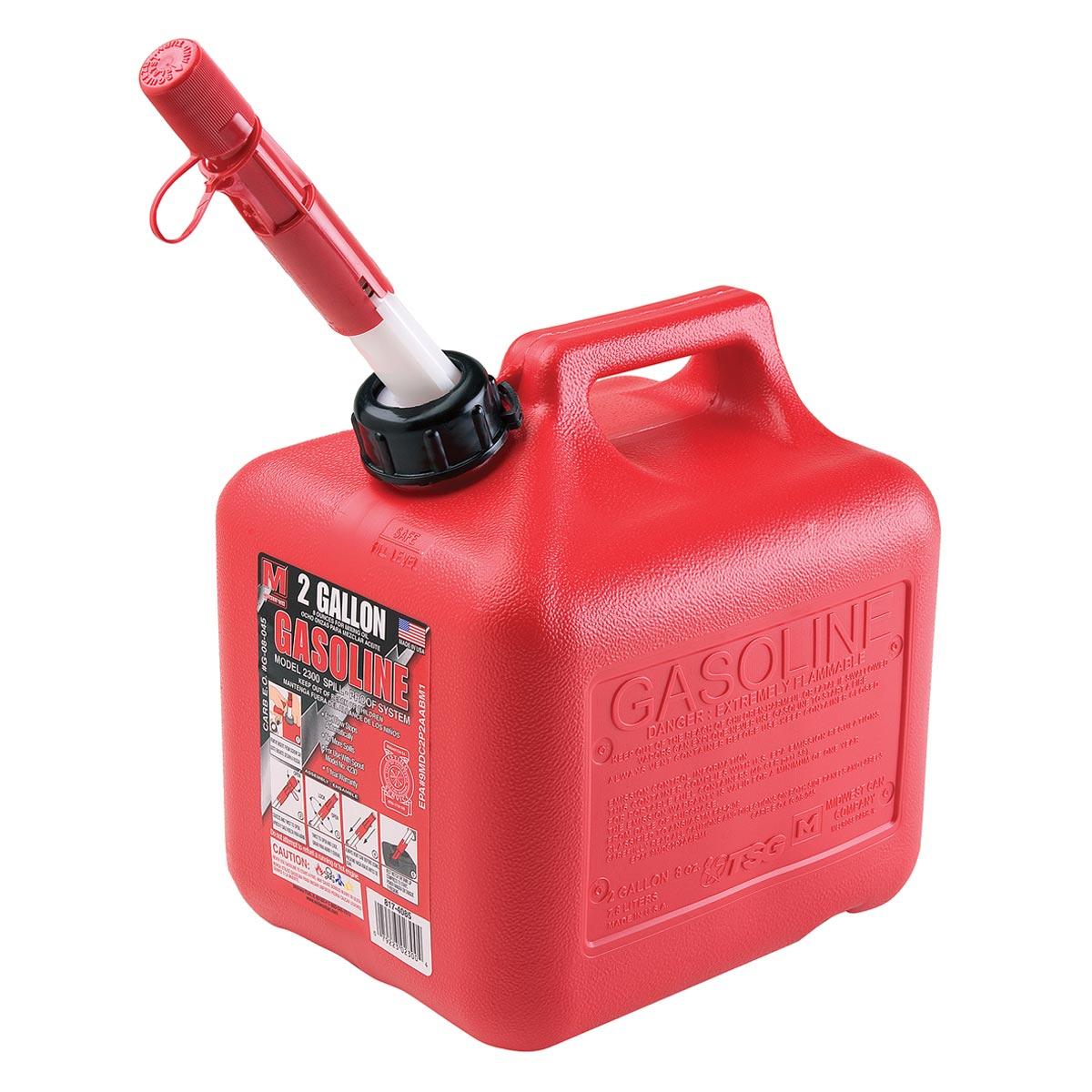 2 Gallon Plastic Spill-Proof Gas Can | City Mill