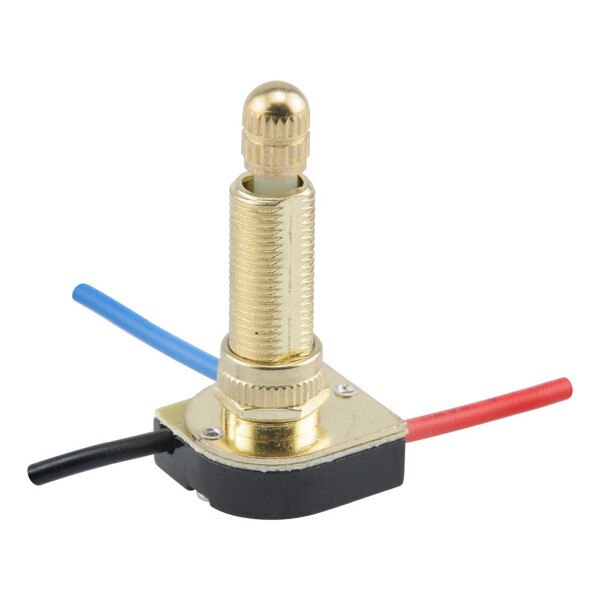 2-Circuit Long Shank Rotary Switch w/ Removable Knob (6 Amp-125 Volt x ...