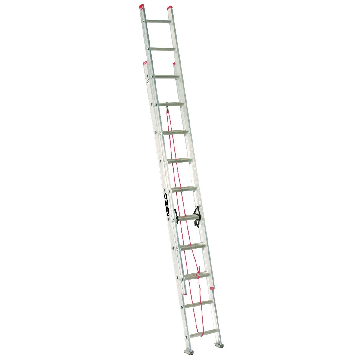 Louisville 20 ft. Aluminum Extension Ladder, Type III 200 lb. Load ...