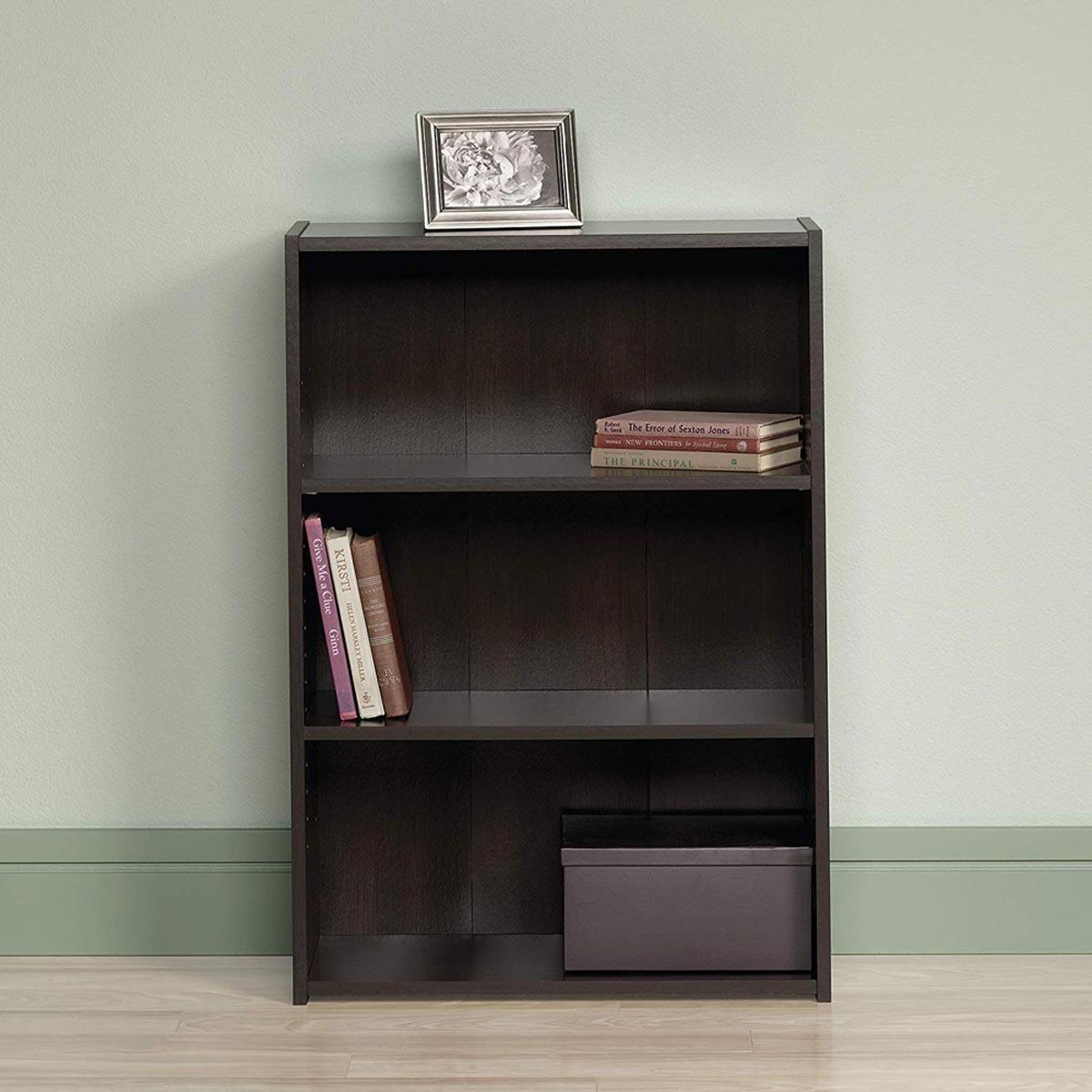 Sauder Beginnings Cinnamon Cherry Finish 3-Shelf Bookcase | City Mill
