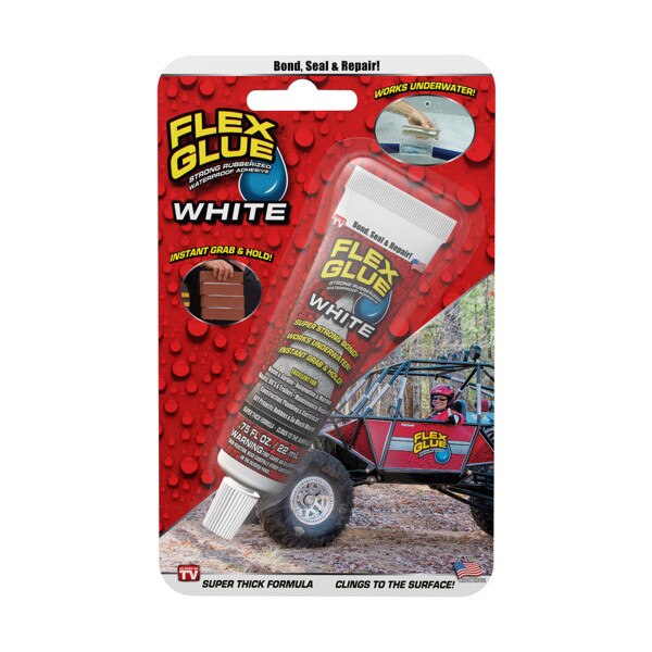 Flex Seal Products 0.75 oz. White FLEX GLUE MINI Rubberized Waterproof Adhesive | City Mill