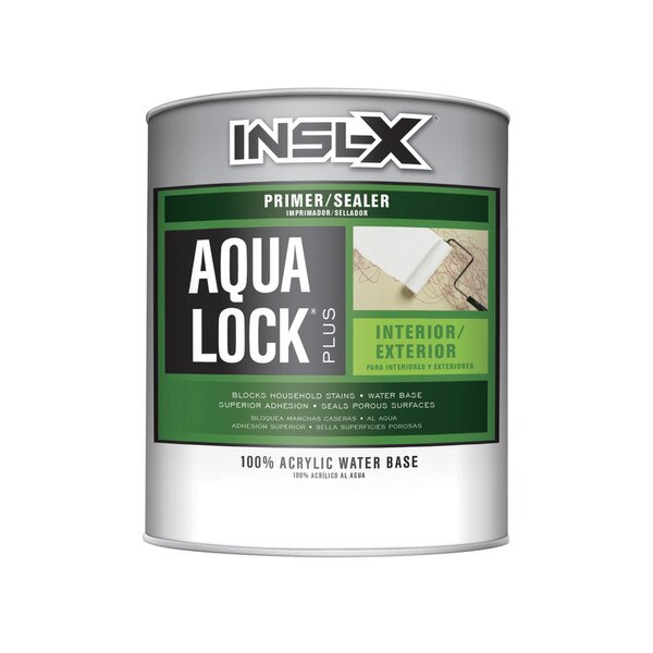 Insl-X Aqua Lock White Flat Water-Based Acrylic Primer and Sealer 1 qt ...