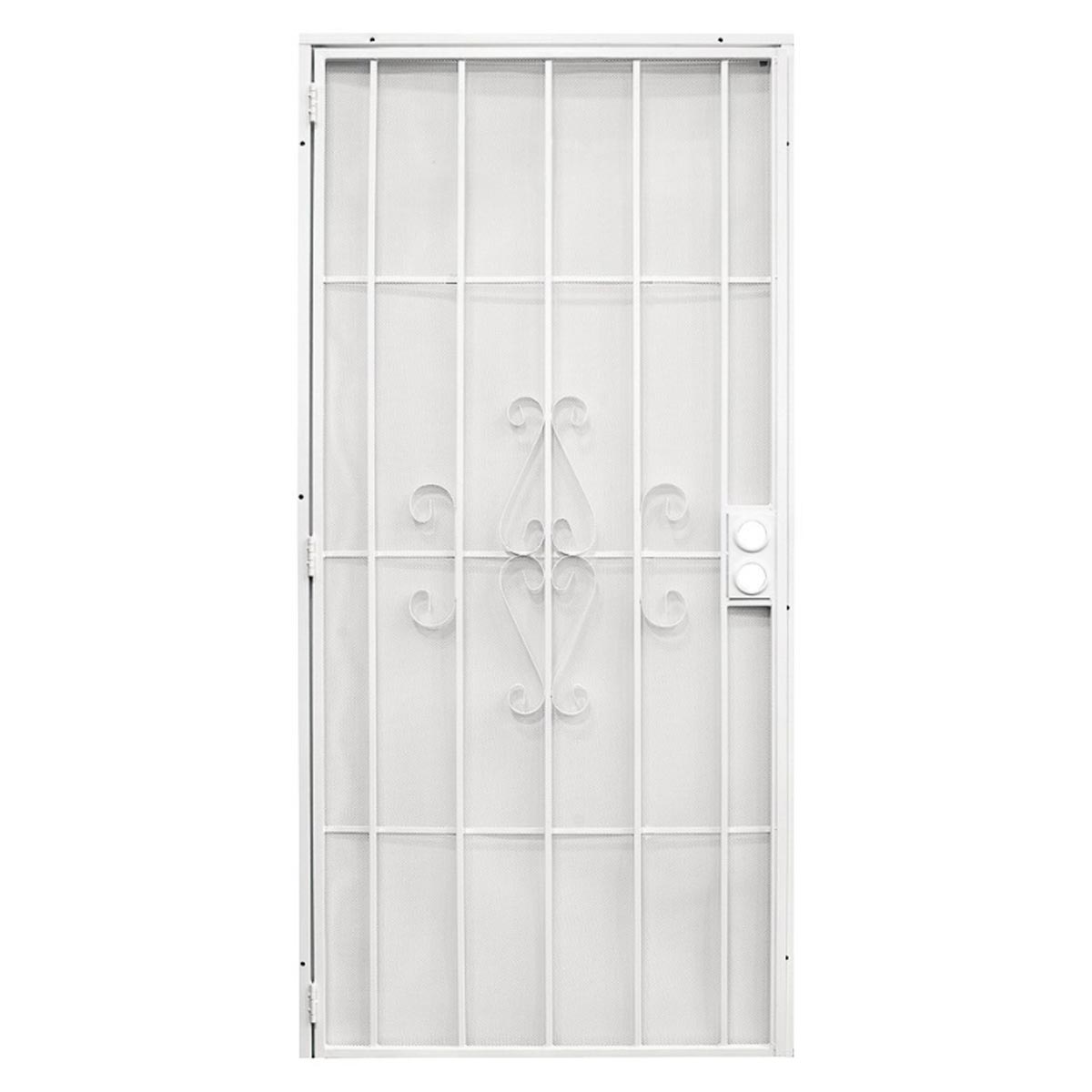 Precision Regal 36 in. x 80 in. Steel Security Screen Door, White ...