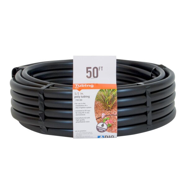 DIG 1/2 in. .700 x 50 ft. Black Poly Tubing | City Mill