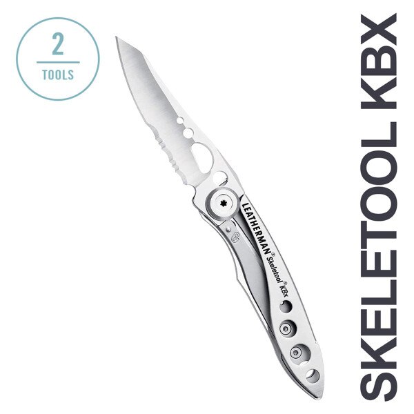Leatherman Skeletool KBX Knife with Combo Straight & Serrated Blade ...