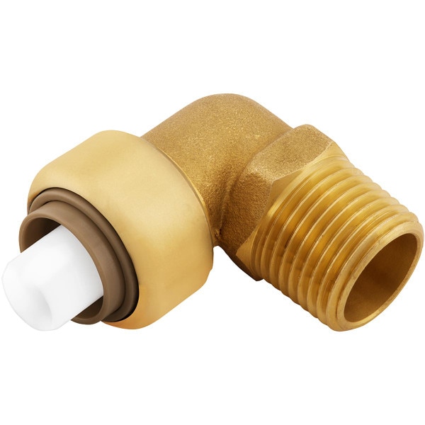 PlumBite 1/2 in. MPT Push On 90-Degree Elbow Adapter | City Mill