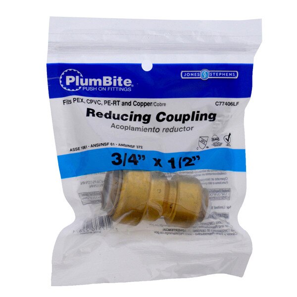 PlumBite 3/4 in. x 1/2 in. Push On Reducing Coupling | City Mill