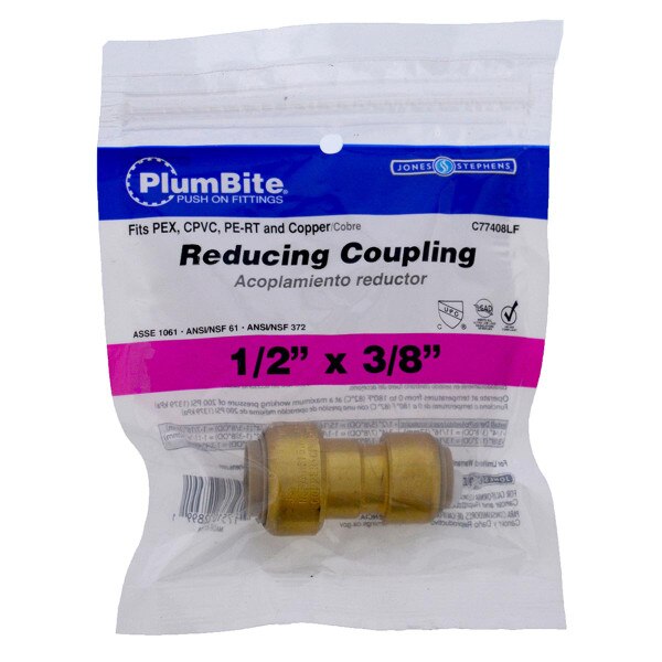 PlumBite 1/2 in. x 3/8 in. Push On Reducing Coupling | City Mill