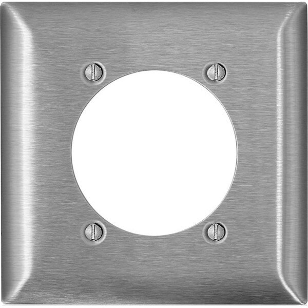Leviton 1-Gang Single 2.465-inch Diameter Opening Wallplate, Stainless ...