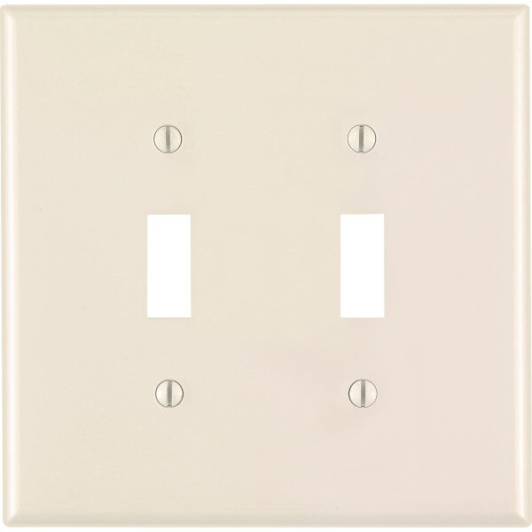 Leviton 2-Gang Toggle Midway Nylon Wall Plate, Lt Almond | City Mill