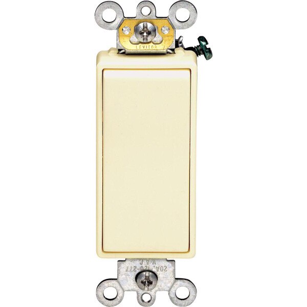 Leviton 20 Amp Decora Plus Single Pole Switch, Ivory | City Mill