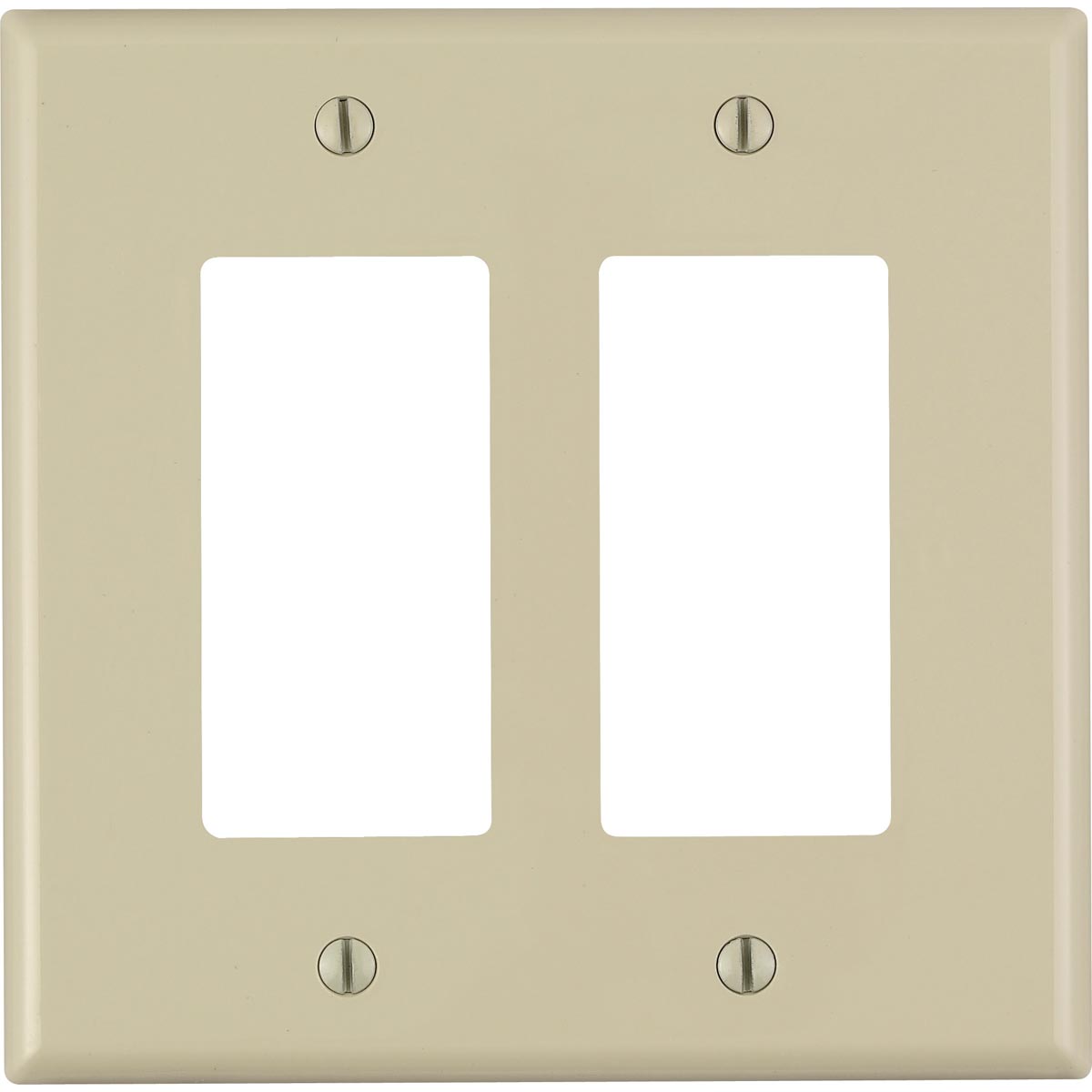 Leviton Decora 2-Gang Midway Nylon Decora Wall Plate, Ivory | City Mill