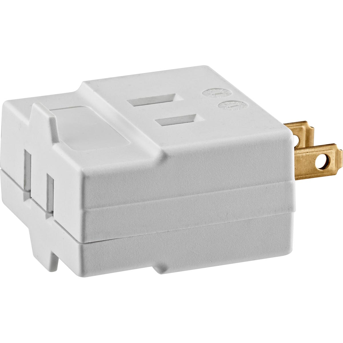 Leviton Non-Grounding Triple Cube Tap Plug-in Outlet Adapter, White ...