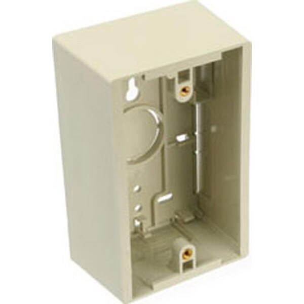 Leviton 1-Gang 1.89 in. Box Depth Surface Mount Back Box, Ivory | City Mill Leviton 1-Gang 1.89 in. Box Depth Surface Mount Back Box, Ivory | City Mill