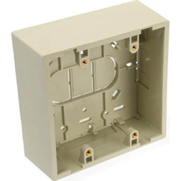 Leviton 2-Gang 1.89 in. Box Depth Surface Mount Back Box, Ivory | City Mill Leviton 2-Gang 1.89 in. Box Depth Surface Mount Back Box, Ivory | City Mill