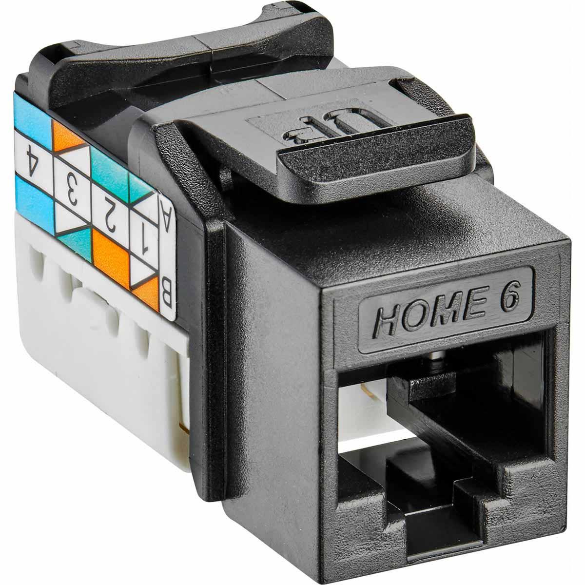 Leviton QuickPort CAT 6 Snap-In T568A/B Wiring Connector, Black | City Mill