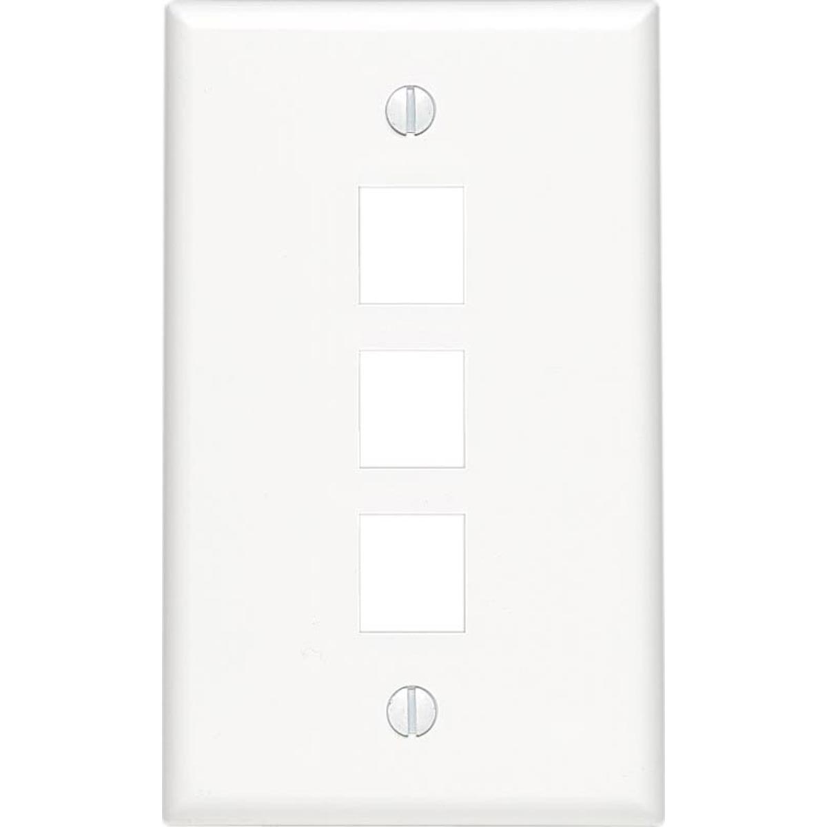 Leviton White 3-Port Audio/Video Wall Plate | City Mill