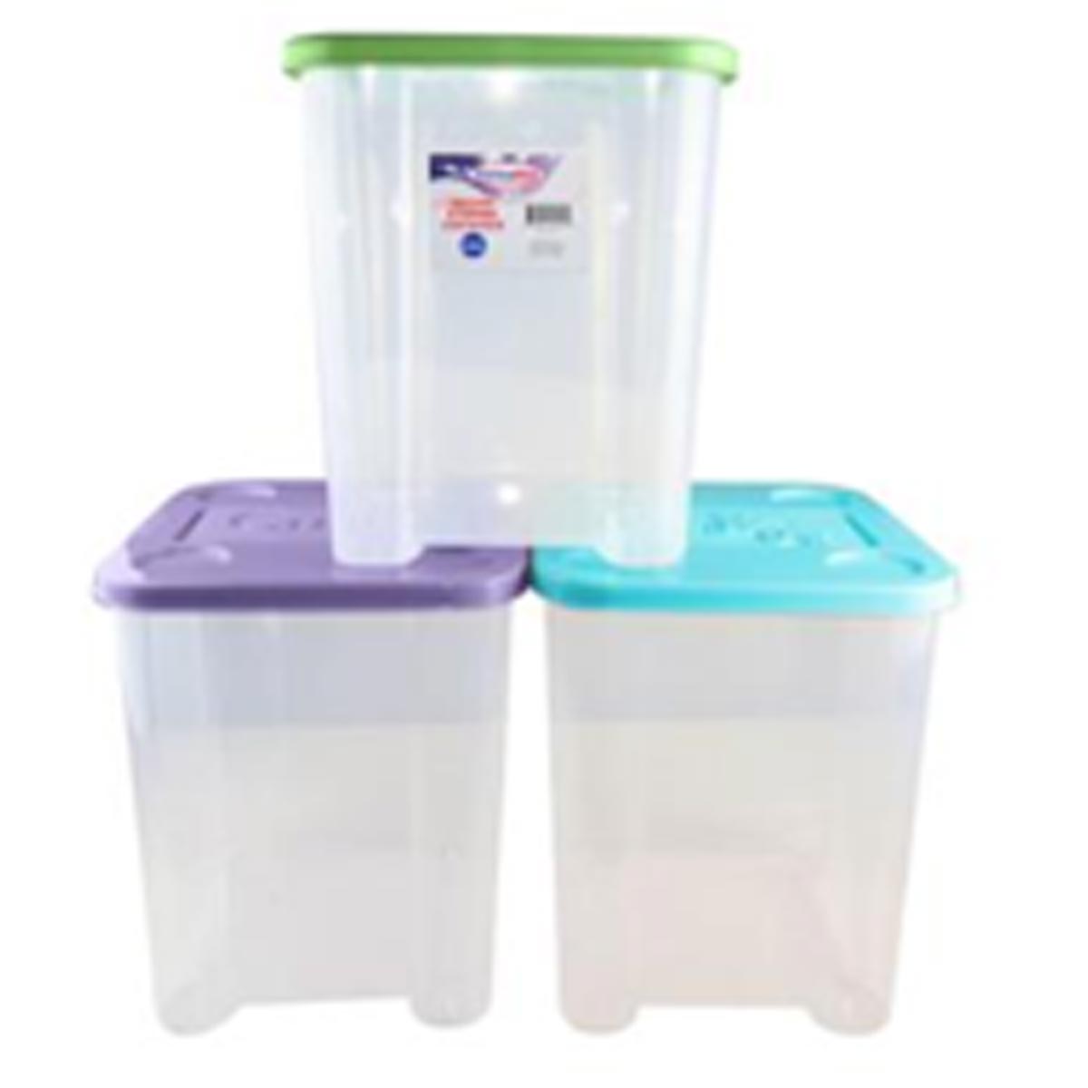 American Maid 5 Gallon Plastic Square Storage Container with Lid ...