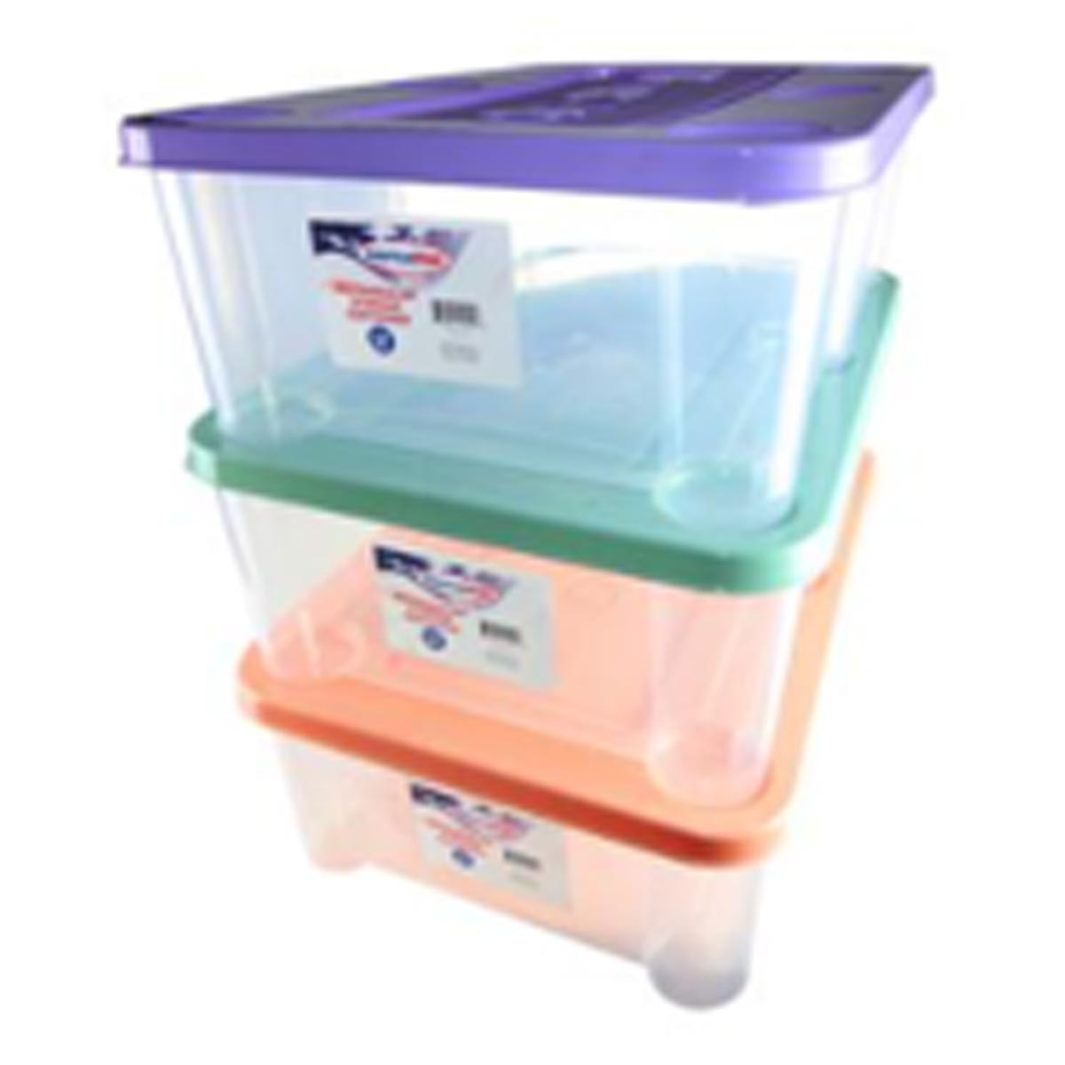 American Maid 5.75 Gallon Plastic Rectangle Storage Container with Lid ...