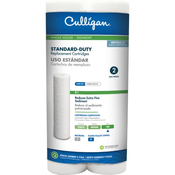 Culligan P1 2-Pack Fine Particle Filtration Replacement Water Filter ...