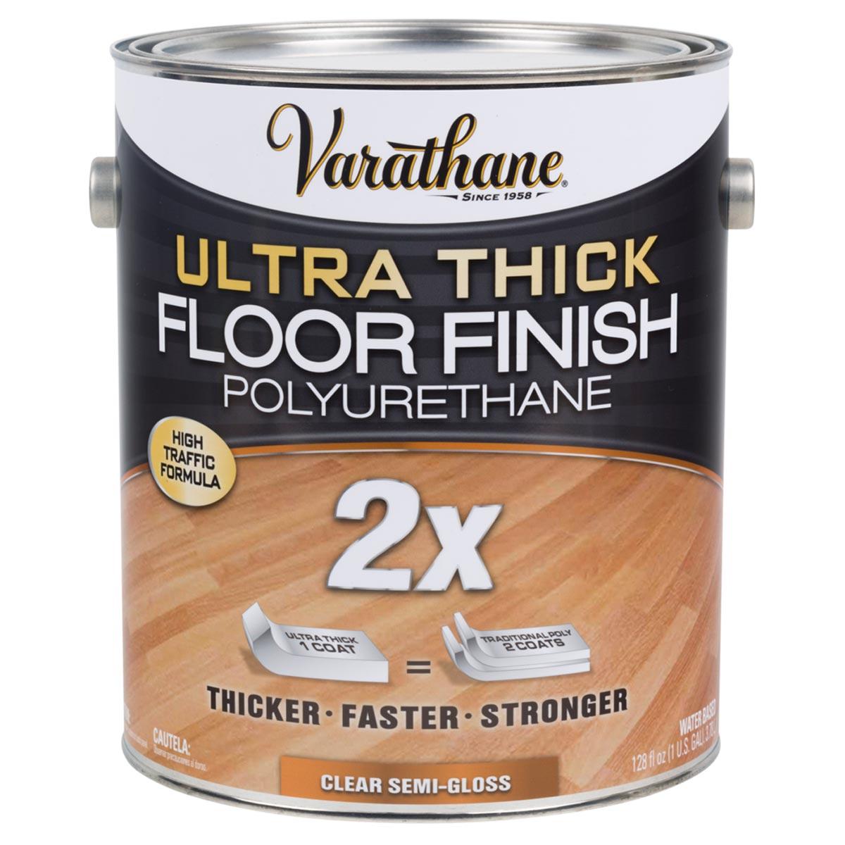 Varathane 1 Gallon Clear Semi-Gloss Ultra Thick 2X Polyurethane Floor ...