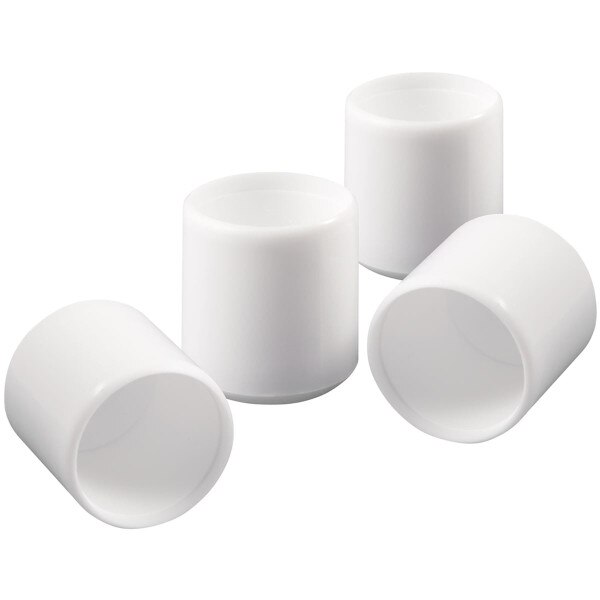 7/8 in. White Vinyl Chair Tips 4 Count | City Mill