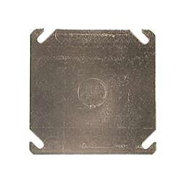 4 in. Square Blank Box Cover With Knockout | City Mill