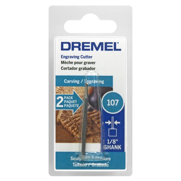 Dremel 107 Rotary 3/32 in. High Speed Engraving Cutter Bit, Ball, 2 ...
