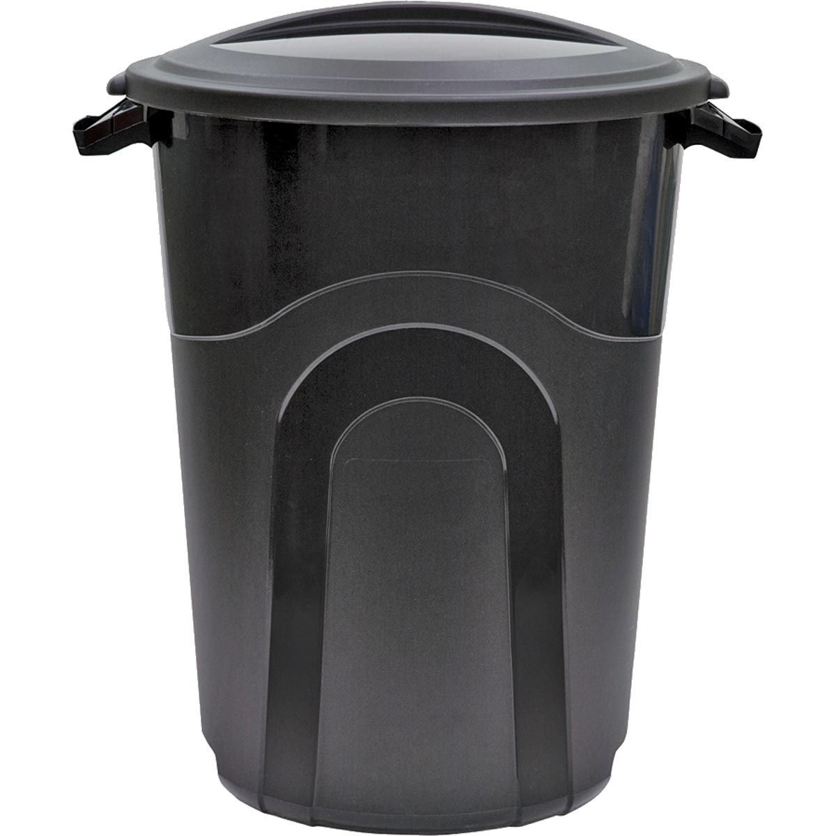 32 Gallon Plastic Round Trash Can, Black | City Mill