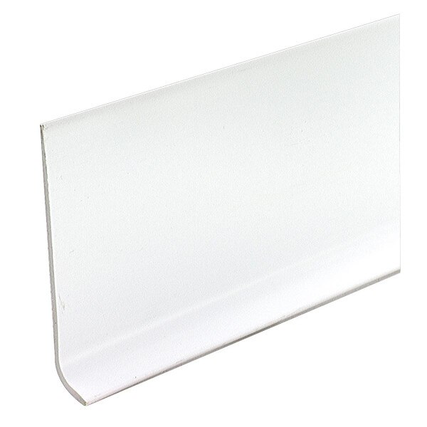 4 in. x 4 ft. Snow White Cove Wall Base Vinyl Strips | City Mill