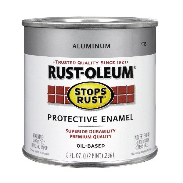Rust-Oleum Half Pint Aluminum Stops Rust Protective Enamel Oil-Based ...