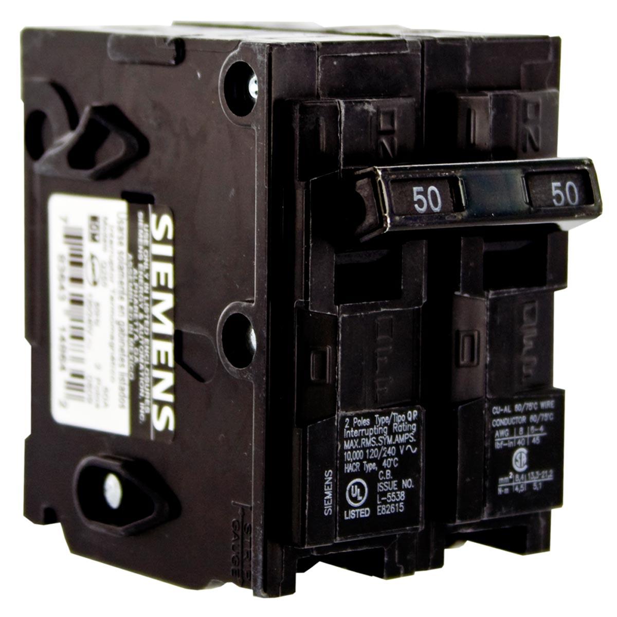 50 Amp Double Pole Circuit Breaker | City Mill