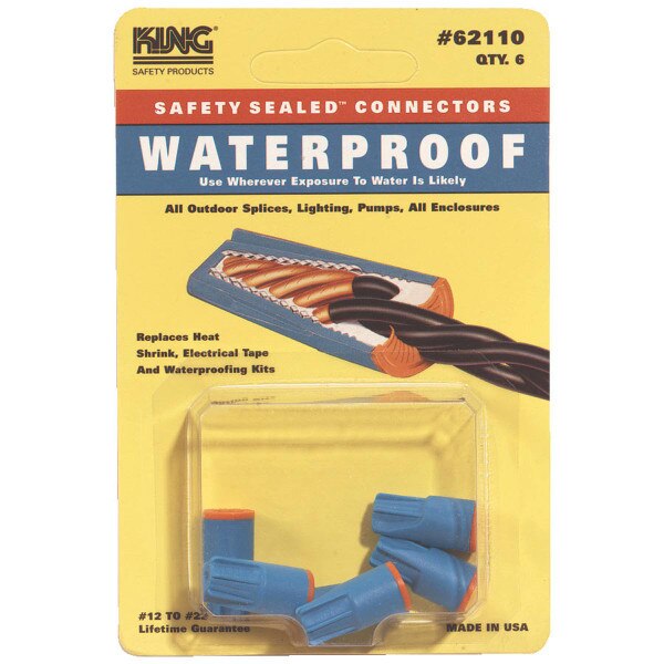 Blue & Orange Waterproof Wire Connectors 6 Count | City Mill