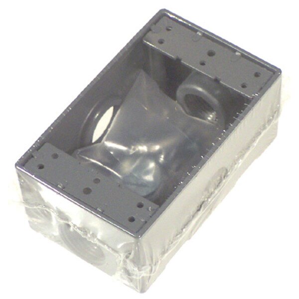 Gray Single Gang 3-3/4 in. Hole Weatherproof Box | City Mill
