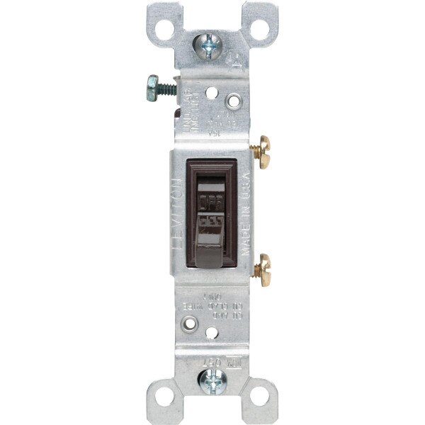 Leviton 15 Amp Single-Pole Toggle Switch, Brown | City Mill