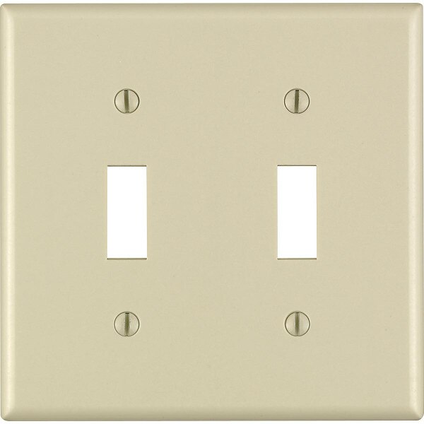 Leviton 2-Gang Toggle Standard Wall Plate, Ivory | City Mill