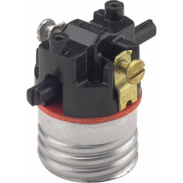 Leviton 660W Medium Base Single Circuit Push Button Lampholder Interior ...