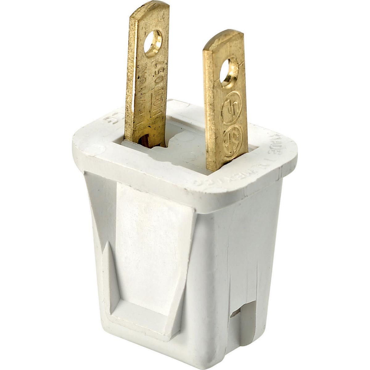 Leviton 10 Amp 125-Volt Straight Blade Plug, White | City Mill
