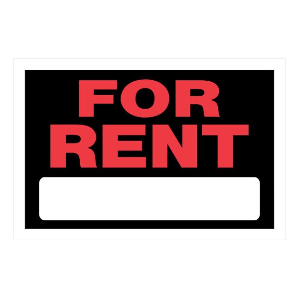 For Rent Sign, 8 x 12, Plastic | City Mill