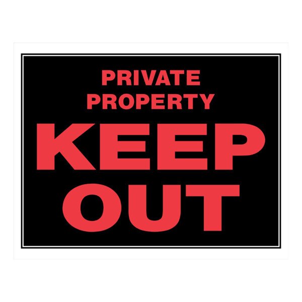 Keep Out Private Property Sign | City Mill