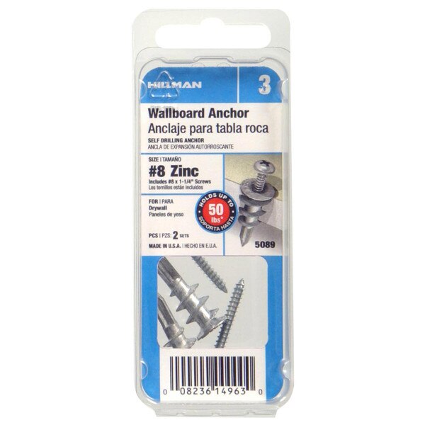 Zinc Plated Wallboard Anchor with Pan Head Phillips Sheet Metal Screw ...