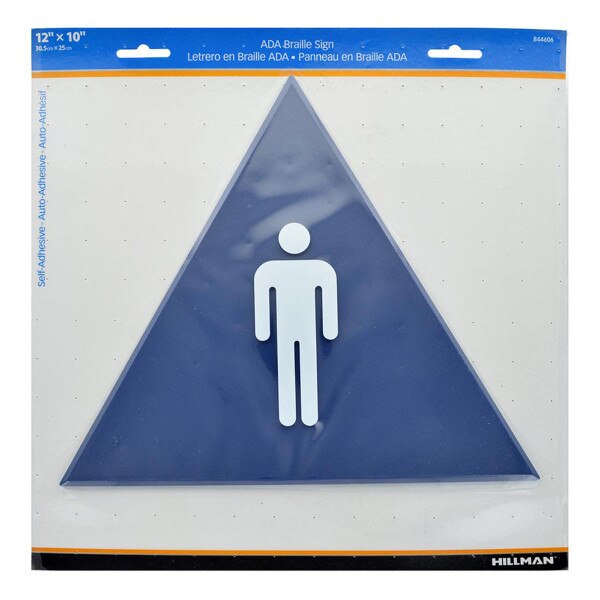 Blue Triangle Men ft.s Restroom Sign 12 in. X 10 in. | City Mill