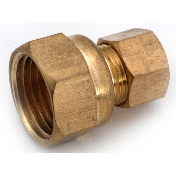 3/8 in. x 1/2 in. Brass Lead Free Compression Coupling | City Mill