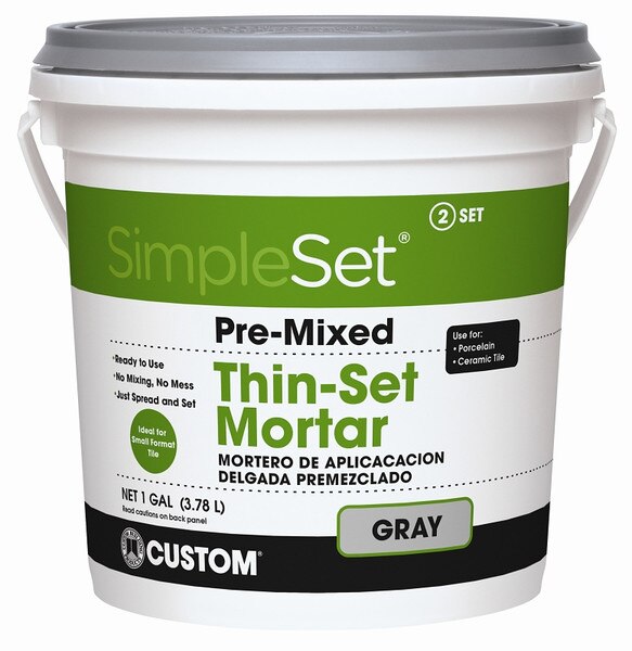 Custom CTTSG1-2 Thin-Set Mortar, Gray, Paste, 1 gal, Pail | City Mill
