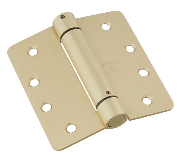 National Hardware N185-207 Spring Hinge, Cold Rolled Steel, Brass, Wall ...