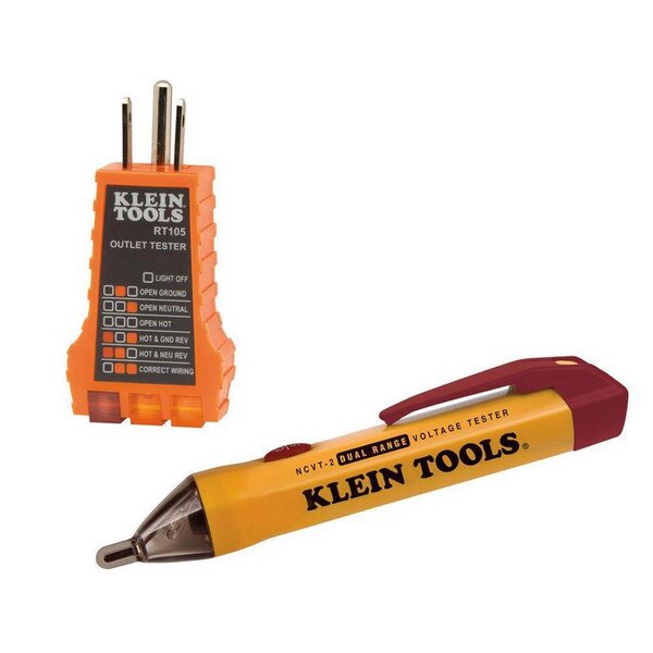 Klein Tools Dual Range Voltage Tester w/Receptacle Tester | City Mill