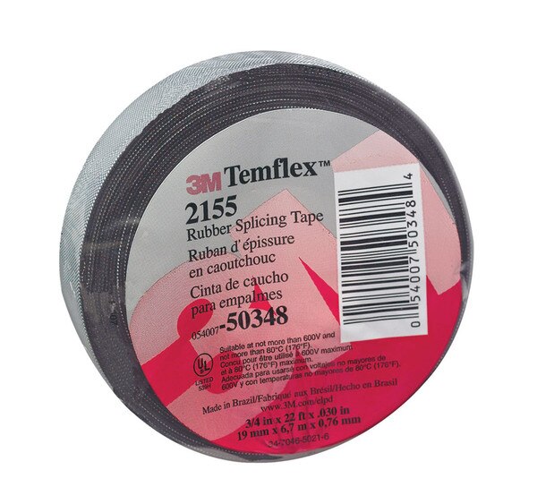 3M Temflex 3/4 in. W X 22 ft. L Black Rubber Splicing Tape | City Mill